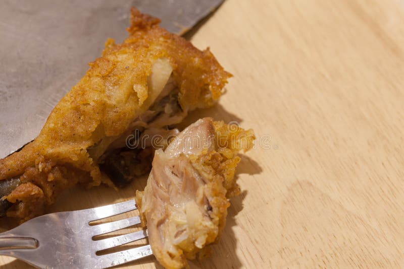 Fried Chickens on Black Plate Stock Photo - Image of food, dark: 108133924