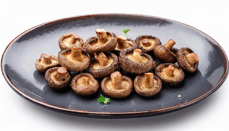 Fried Shiitake Mushrooms, AI Generated Stock Illustration ...