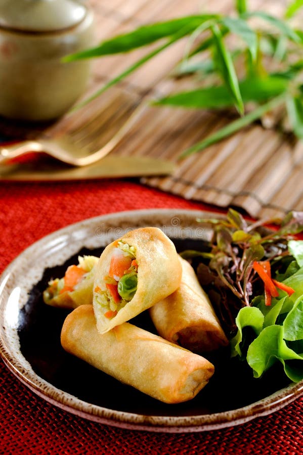 Spring rolls stock image. Image of food, chinese, traditional - 102315735