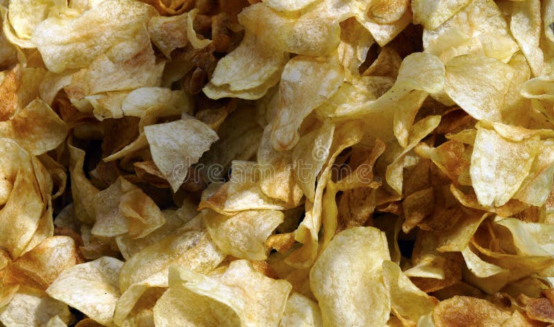 Fried Chips Texture Background Stock Photo - Image of fried, ready ...