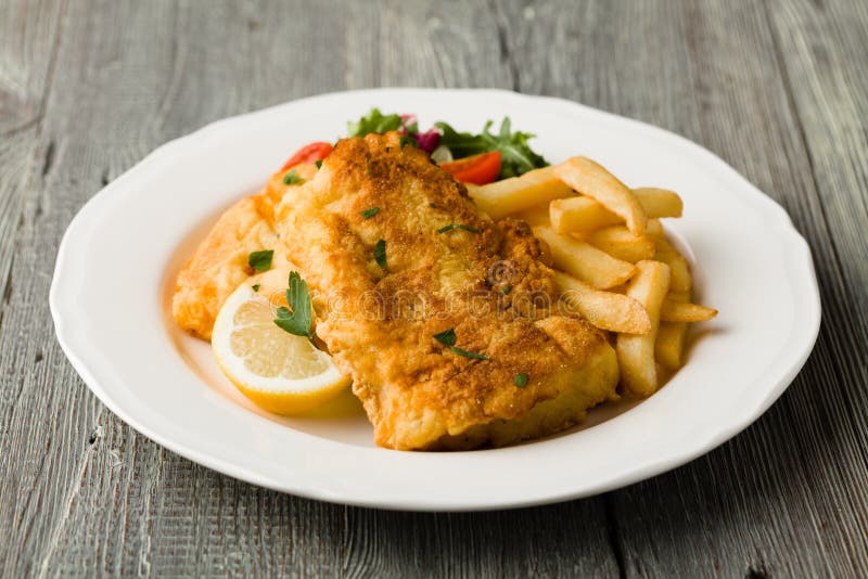 Fish Dish - Fried Fish Fillet with Vegetables Stock Photo - Image of ...