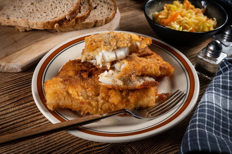 Fried cod fillet stock photo. Image of lunch, fast, stick - 363022194