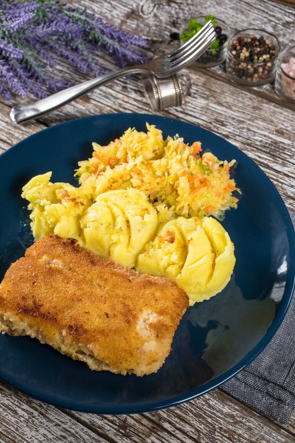 Fried cod fillet stock image. Image of fast, meal, snack - 357151057