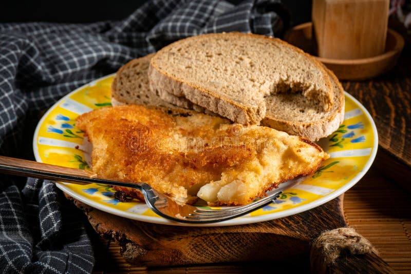 Fried cod fillet stock image. Image of field, dinner - 356997079