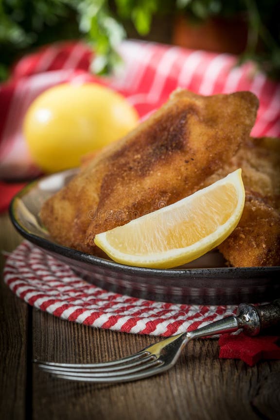 Fried Cod Slices in Breadcrumbs Stock Image - Image of slices, fillet ...