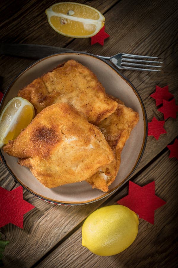 Fried Cod Slices in Breadcrumbs. Stock Image - Image of dinner, meal ...