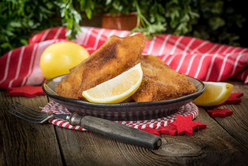 Fried Cod Slices in Breadcrumbs Stock Photo - Image of omega, dinner ...