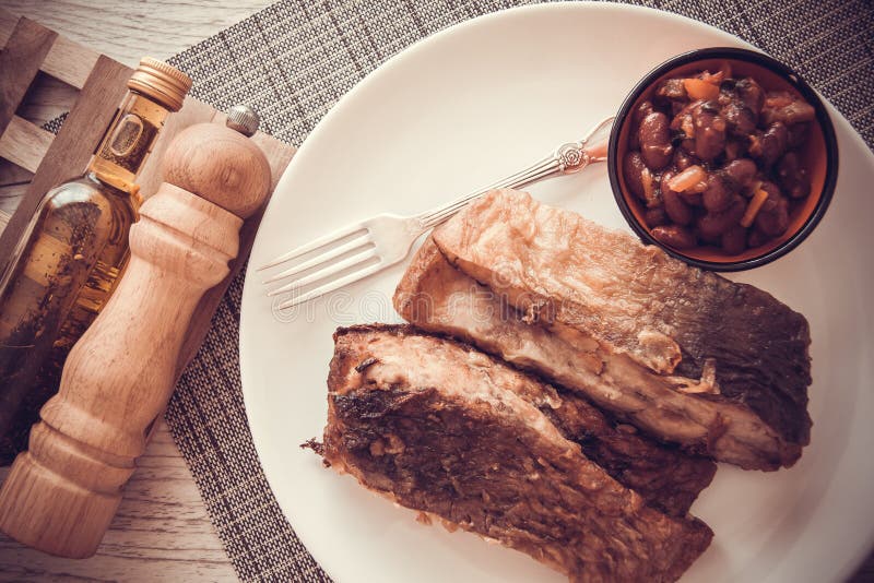 Fried cod steaks stock photo. Image of appetizing, food - 62303306