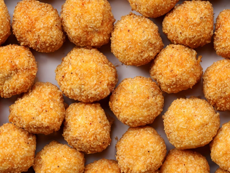 Fried Corn Balls on the Table Stock Image - Image of tasty, snack ...