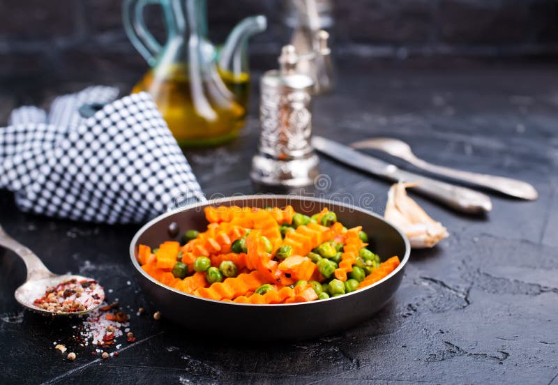 Fried corn with carrot stock photo. Image of healthy - 129468164