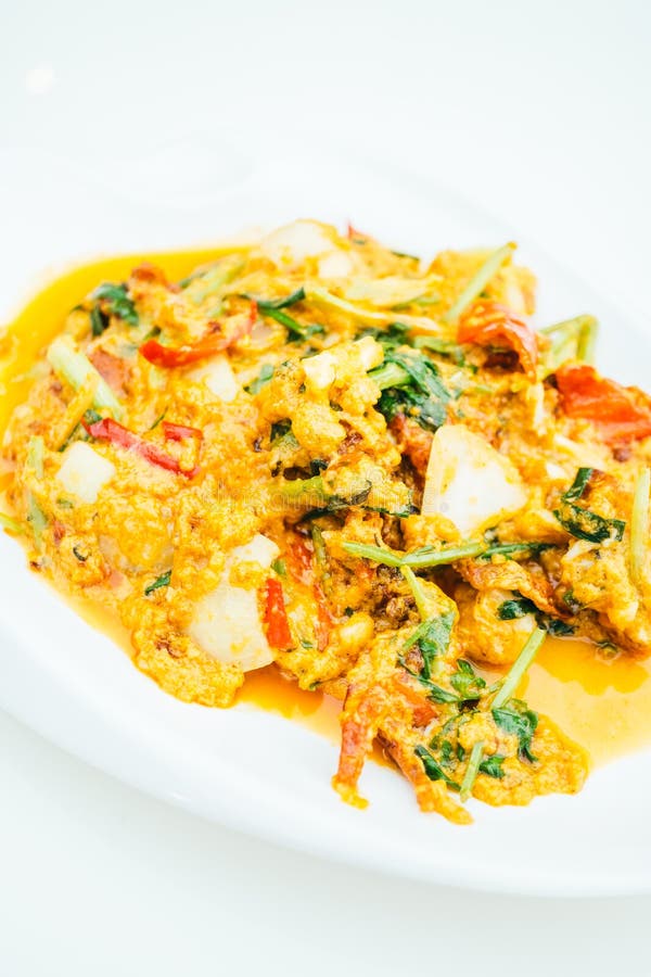 Fried crab curry powder stock photo. Image of tasty - 100931002