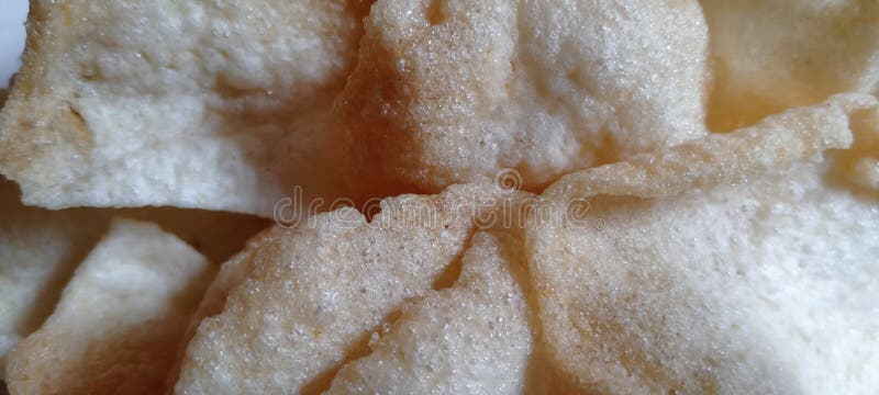 Background of Tasty and Crunchy Fried Cassava Crackers Stock Image ...