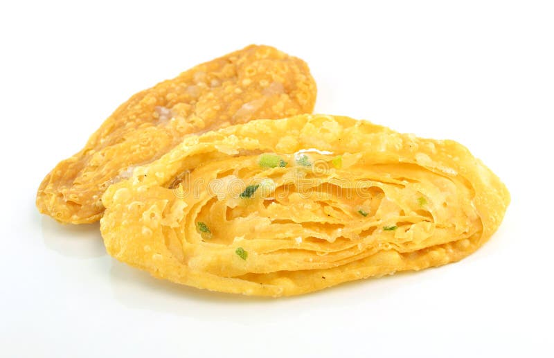 Fried Crispy Roti on White Background Stock Photo - Image of healthy ...