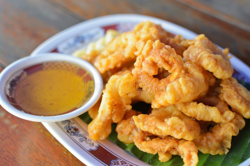 Fried Crispy Squid stock photo. Image of appetizer, coated - 26207450
