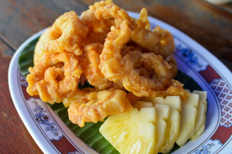 Fried Crispy Squid stock photo. Image of appetizer, coated - 26207450