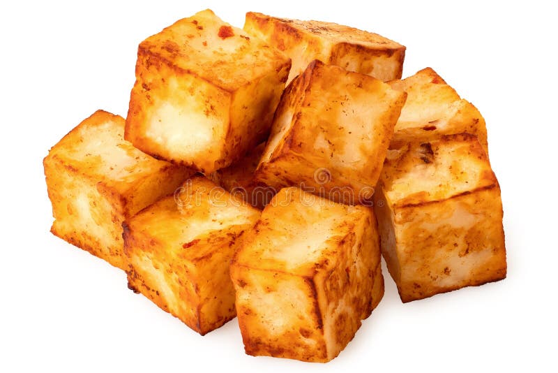 Fried Cubes of Bread Flavored with Bacon Stock Image - Image of baked ...