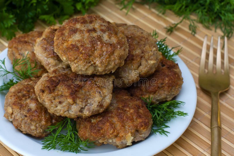 Fried cutlet stock image. Image of organic, dinner, greasy - 32973377