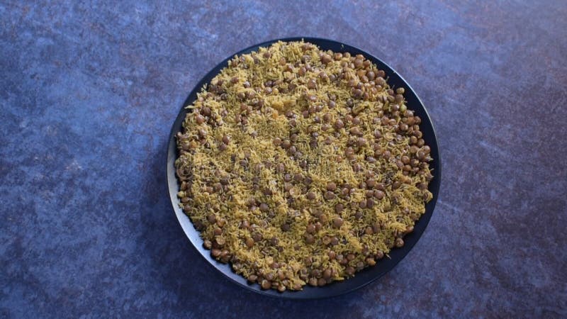 Dal moth sev snack stock video. Video of deep, nutrition - 203396167