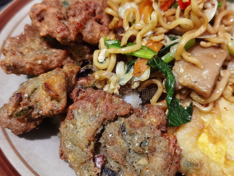 Fried Dishes Made from Processed Fish Meat Stock Image - Image of ...