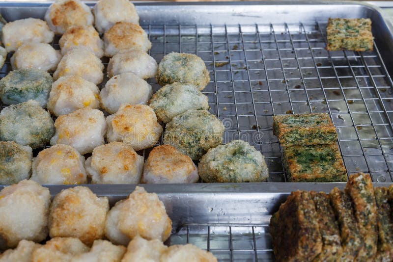 Fried Dough Pastry with Vegetable Stock Image - Image of popular ...
