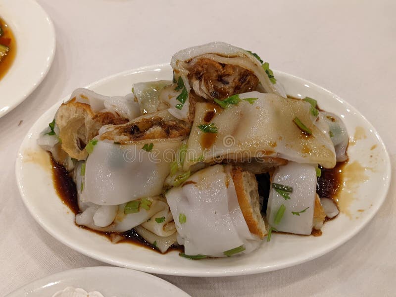 Fried Dough Rice Roll Dim Sum Stock Photo - Image of meal, cuisine ...