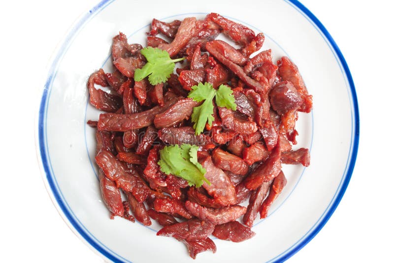 Fried dried beef. stock image. Image of health, appetizing - 43235017