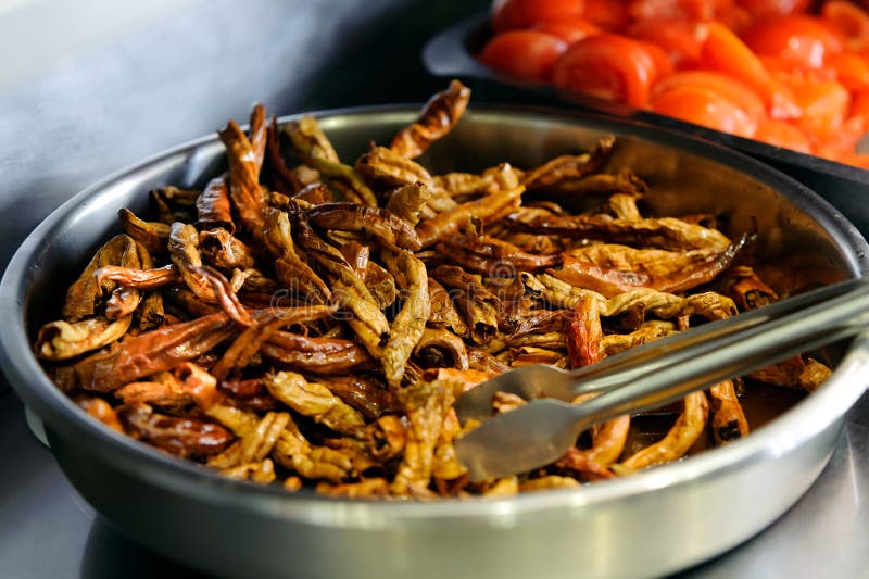 Fried Red Chilli Pepper Turkish Maras Biberi Kizar Stock Photo - Image ...