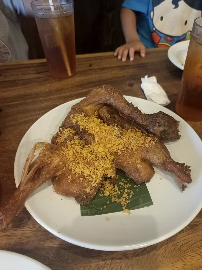 Fried Duck with Crispy Flour Stock Photo - Image of crispy, flour ...