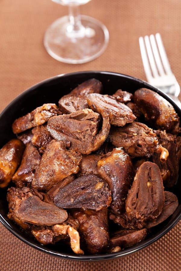 Duck Hearts in butter stock photo. Image of closeup, gourmet - 49286324