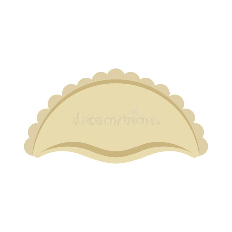 Fried Dumpling with Cottage Cheese. Vector Illustration Decorative ...
