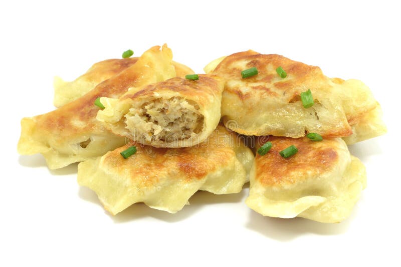 Fried Dumplings Filled with Meat Stock Image - Image of dumplings ...