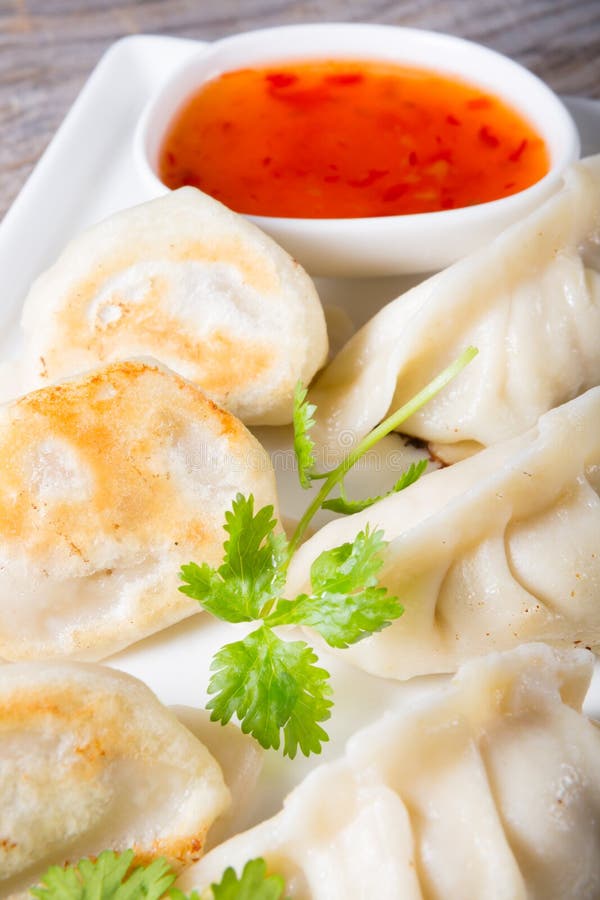 Hot Fried Stuffed Dumplings Stock Image - Image of metal, appetizer ...