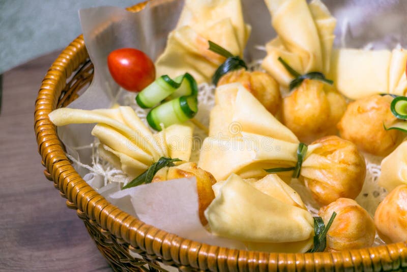 Fried dumplings on plate stock image. Image of rice, healthy - 83983281