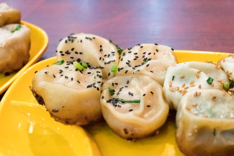 Fried Dumplings Shanghai Delicacy Stock Image Image Of Meat Cuisine