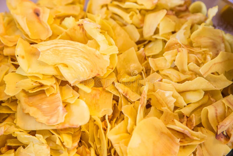 Fried Durian Chip in Thai Local Market Stock Image - Image of market ...