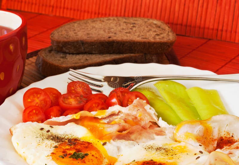 Fried egg stock image. Image of morning, fresh, food - 22991473