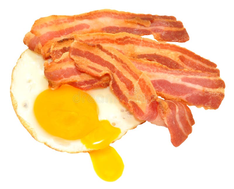 Fried Egg and Bacon Rashers Stock Photo - Image of breakfast, morning ...