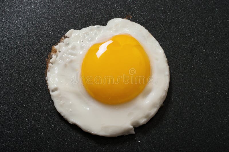Fried Egg On Non Stick Frying Pan Stock Image Image Of Healthy Fried 16571019
