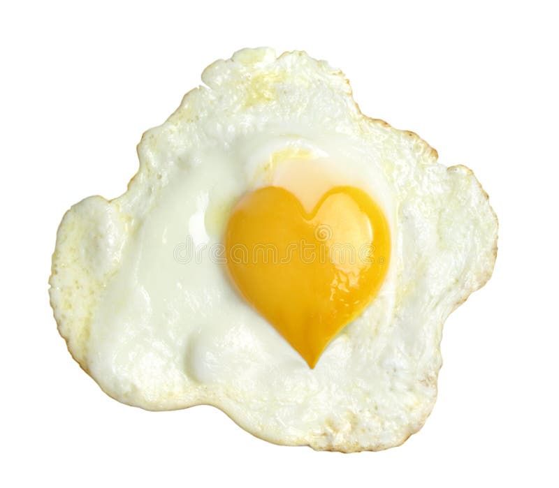 Egg yolk heart-shape stock photo. Image of cooked, isolated - 10017368
