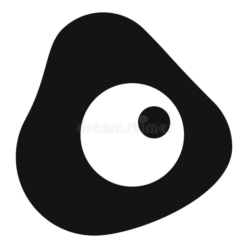 Fried egg icon simple stock vector. Illustration of diet - 91905636