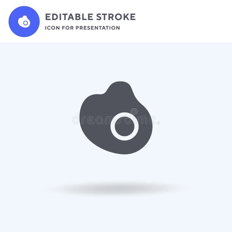 Fried Egg Icon Vector, Filled Flat Sign, Solid Pictogram Isolated on ...