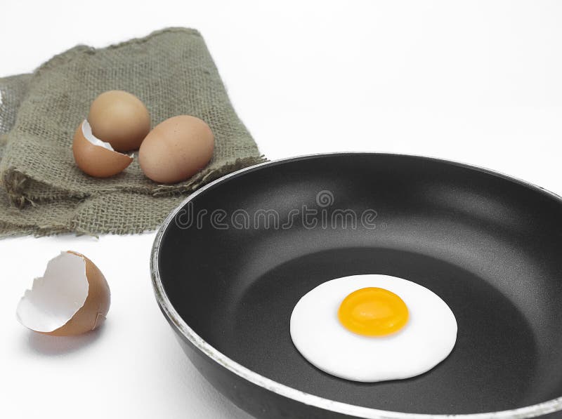 Fried Egg Over easy stock photo. Image of meal, white - 79837382