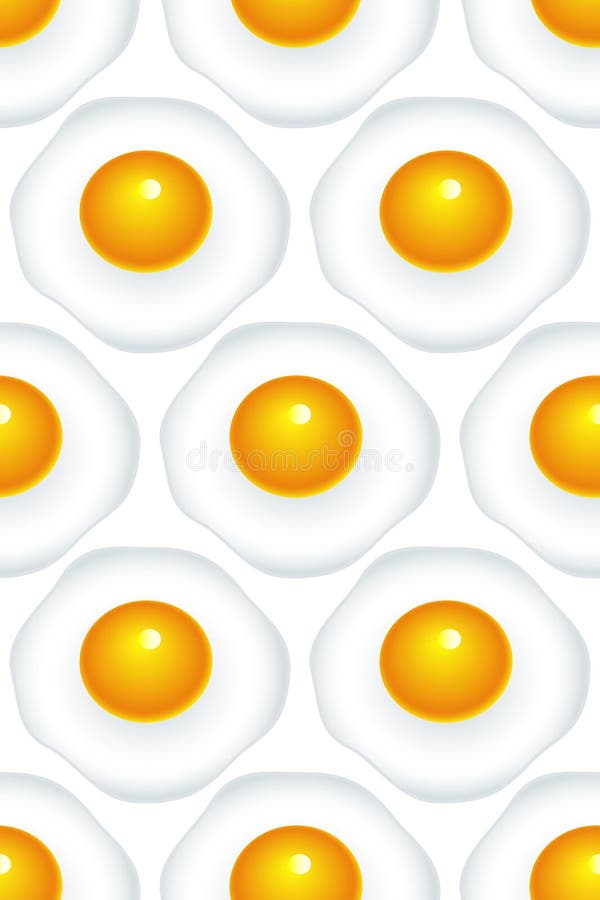 Fried egg pattern stock vector. Illustration of yellow - 356809600