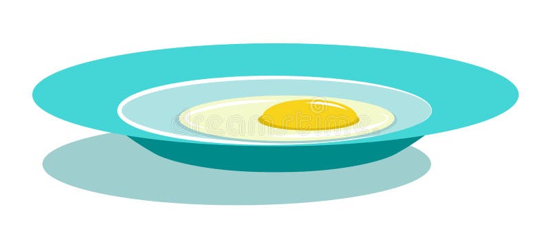 Fried Egg On Plate Stock Vector Illustration Of Fried 110575443