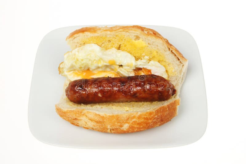 Fried Egg and Sausage Giraffe Roll Stock Image - Image of cooked ...