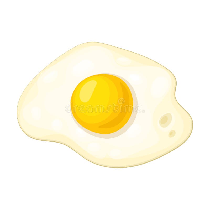 Fried Egg Vector Icon.Cartoon Vector Icon Isolated on White Background ...