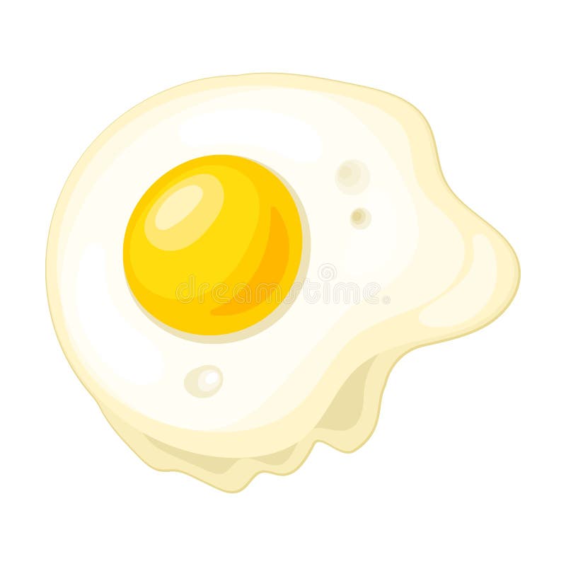 Fried Egg Vector Icon.Cartoon Vector Icon Isolated on White Background ...