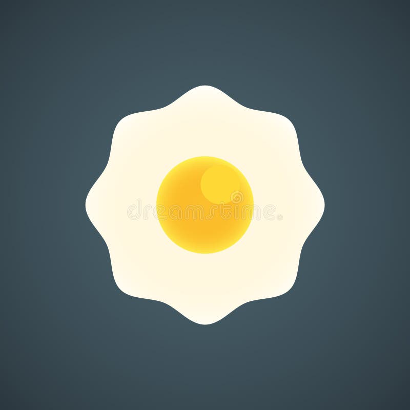 Fried Egg. Vector Illustration Decorative Design Stock Vector ...