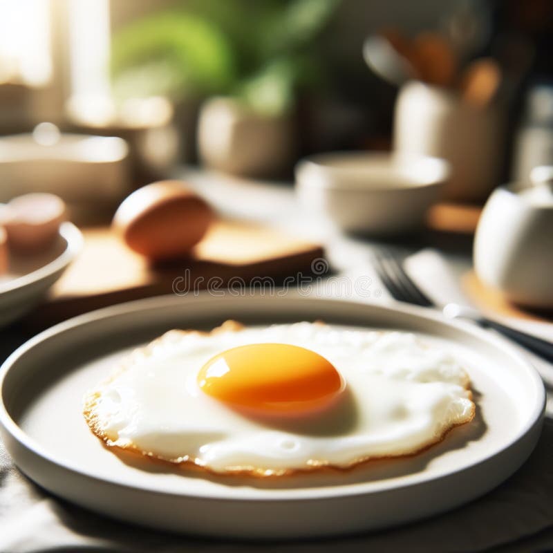Fried Eggs for a Healthy Breakfast. AI Generated Stock Illustration ...