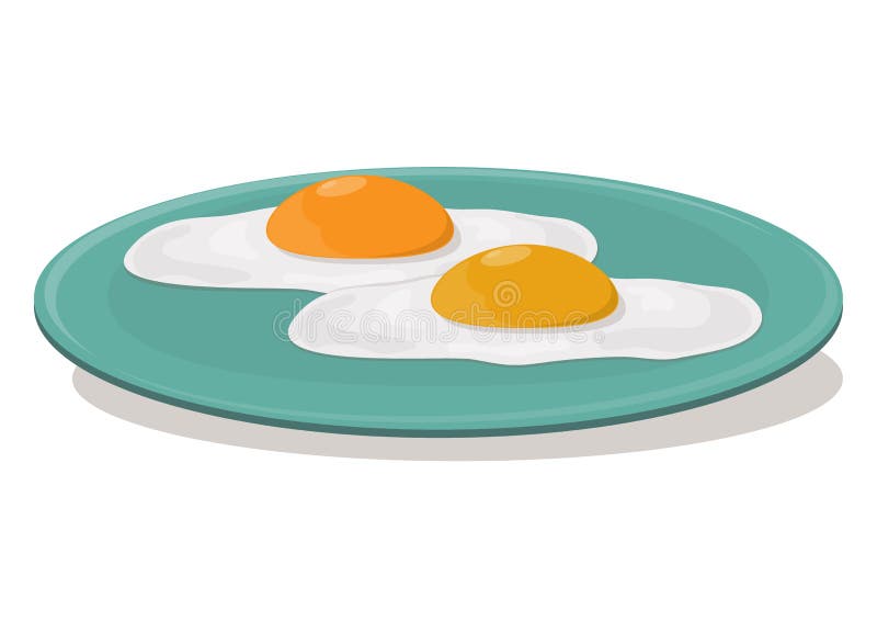 Fried Eggs On A Plate Stock Vector Illustration Of Abstract 44830292